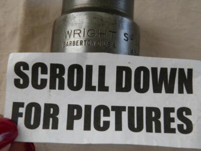 WRIGHT NO.S-344 1 3/8"...3/4" DRIVE SOCKET 12 POINT | eBay