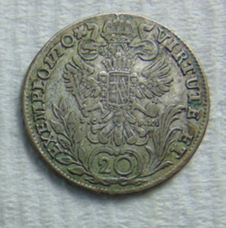 1770 A IC-SK AUSTRIA 20 KREUZERS .583 SILVER COIN ~ JOSEPH II | eBay