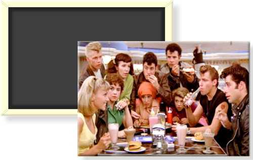 Grease Movie Frosty Palace Diner Scene Image Fridge Refrigerator Magnet ...