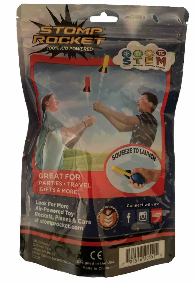 Stomp Rocket (10 Rockets/2 Launchers) Dueling Squeeze Rockets Foam STEM ...