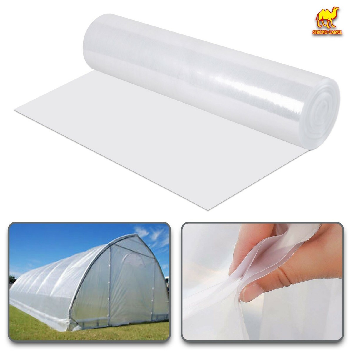 New Greenhouse Clear Plastic Film Polyethylene Cover 6 Mil Greenhouse