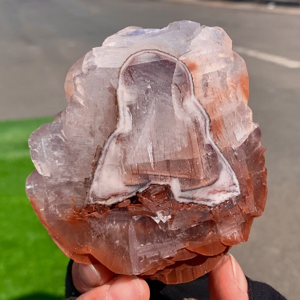 423G Beautiful Natural Rare Red "Mercedes" benz Calcite Mineral Sample ...