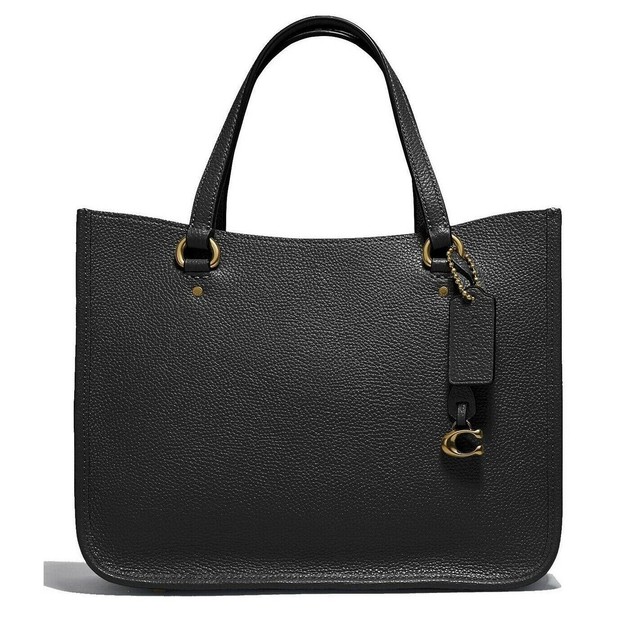 Coach Tyler Carryall Pebble Leather Shoulder Bag - Black (C3460) for ...