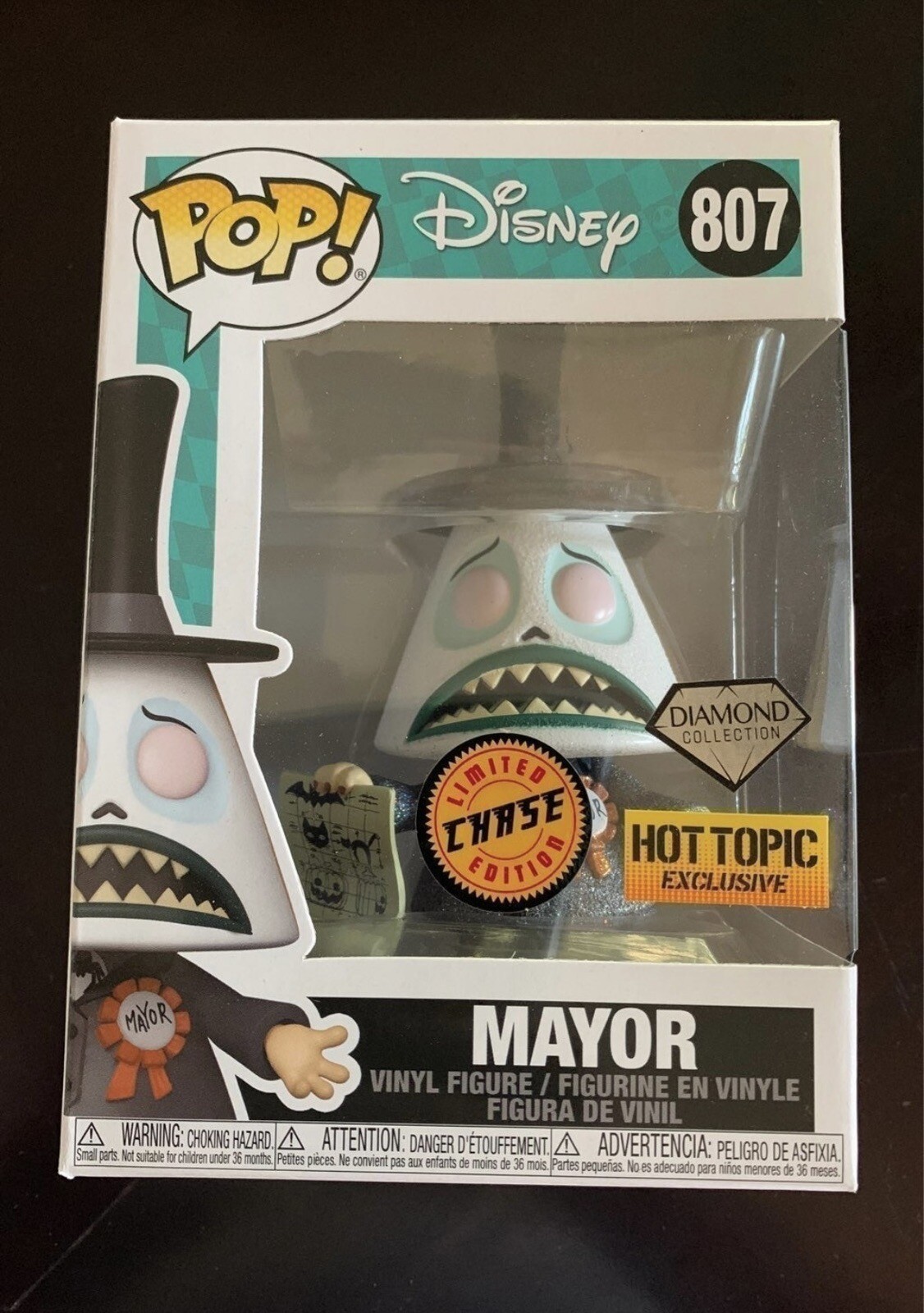 Disney Nightmare Before Christmas Mayor Chase Reversible Head Diamond ...