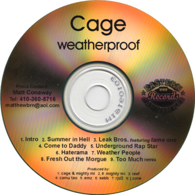 Cage - Weatherproof (CDr, Album, Promo) | eBay
