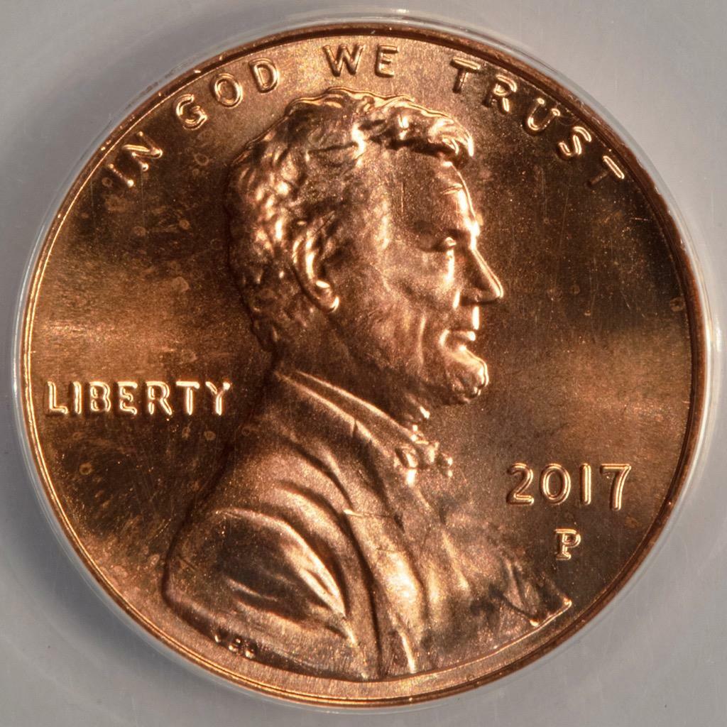 2017 P ANACS MS66 Reverse Die Break Shield Cent Mint Error Wow! | eBay