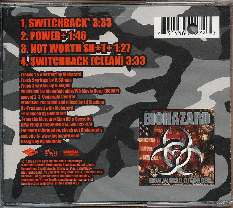 Biohazard - Switchback [PA] RARE out of print CD maxi-single '99 | eBay
