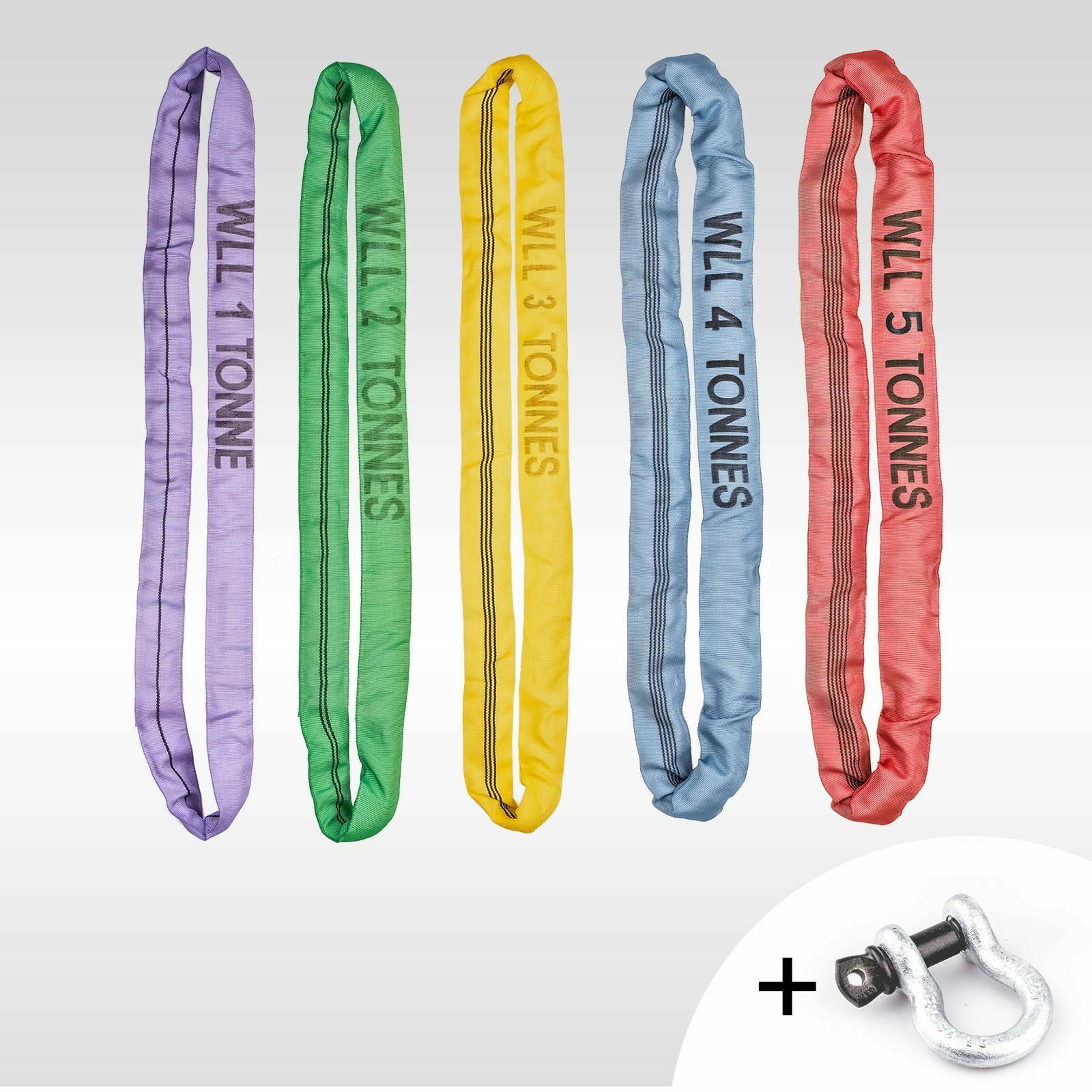 Rundschlinge SCHÄKEL Hebeband Hebebänder Krangurt