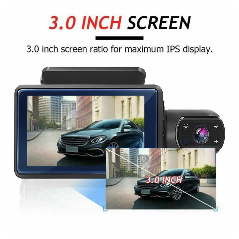 1080P Dual Lens Car DVR Dash Cam Video Recorder G-Sensor Front And ...
