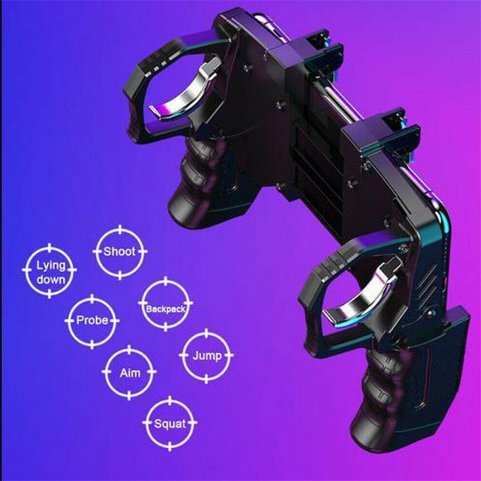 Mobile Phone Game Controller Trigger Gamepad Console For PUBG Call Of ...