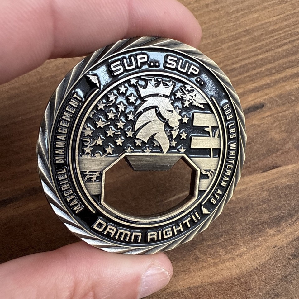 509 LRS Whiteman Air Force Base B2 Bomber Bottle Opener Challenge Coin ...