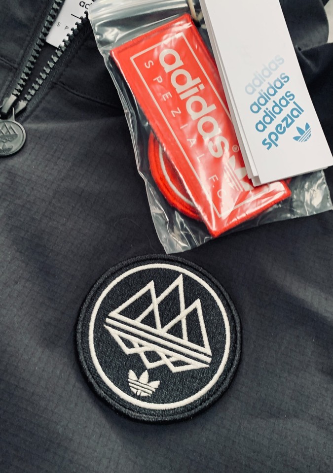 ADIDAS SPEZIAL FC SMOCK, JACKET BLK - Changeable Badges - SPZL / JUST ...