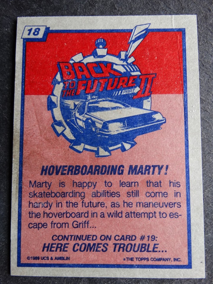 1989 Topps Back to the Future 2 Movie Trading Card Complete Your Set U ...