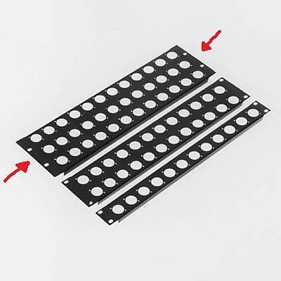Penn Elcom R1269/3UK/36 3U NEUTRIK PUNCHED RACK PANEL W/ 36 HOLES D ...