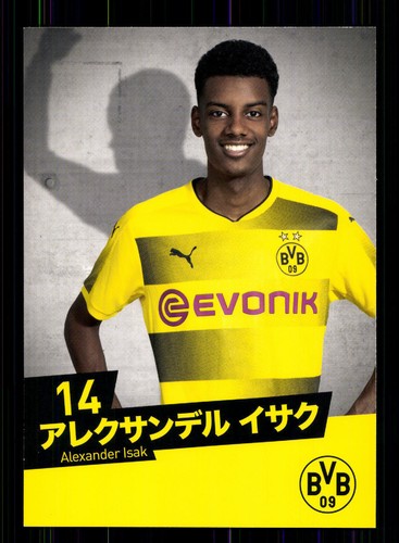 Alexander Isak Autogrammkarte Borussia Dortmund 2017-18 China Karte+A ...