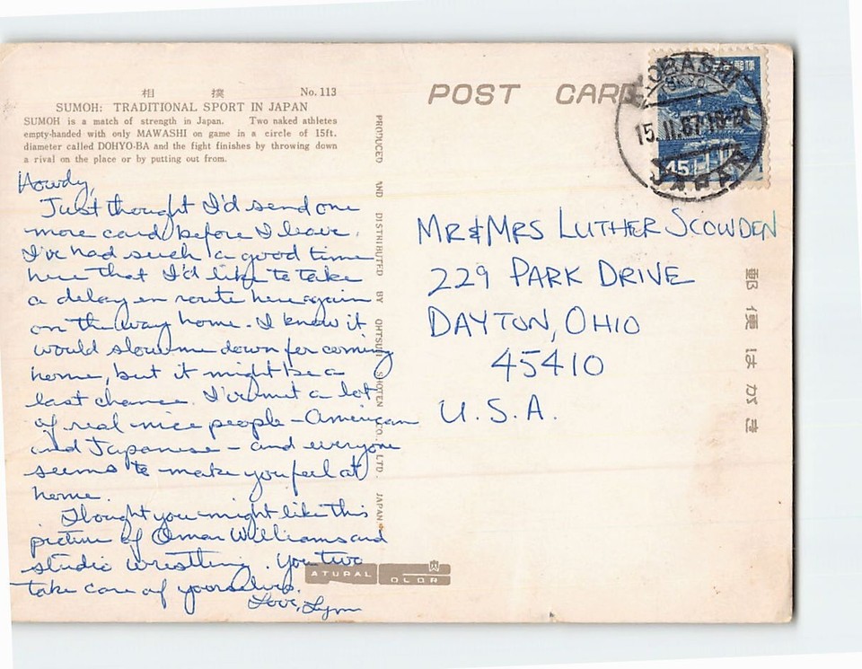 Postcard Sumo Traditional Sport In Japan | eBay