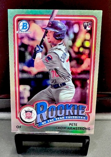 2024 Bowman Chrome Pete Crow-Armstrong ROY Favorites Rookie Card RC # ...