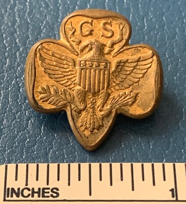 Vintage GIRL SCOUT Tenderfoot Rank Badge PIN GS Membership Uniform Sash ...