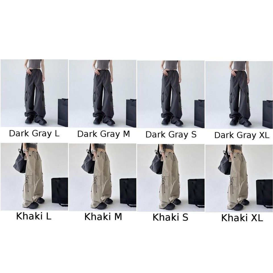 Lace Up High Waist Overalls with Cargo Pockets for Women Four Season ...