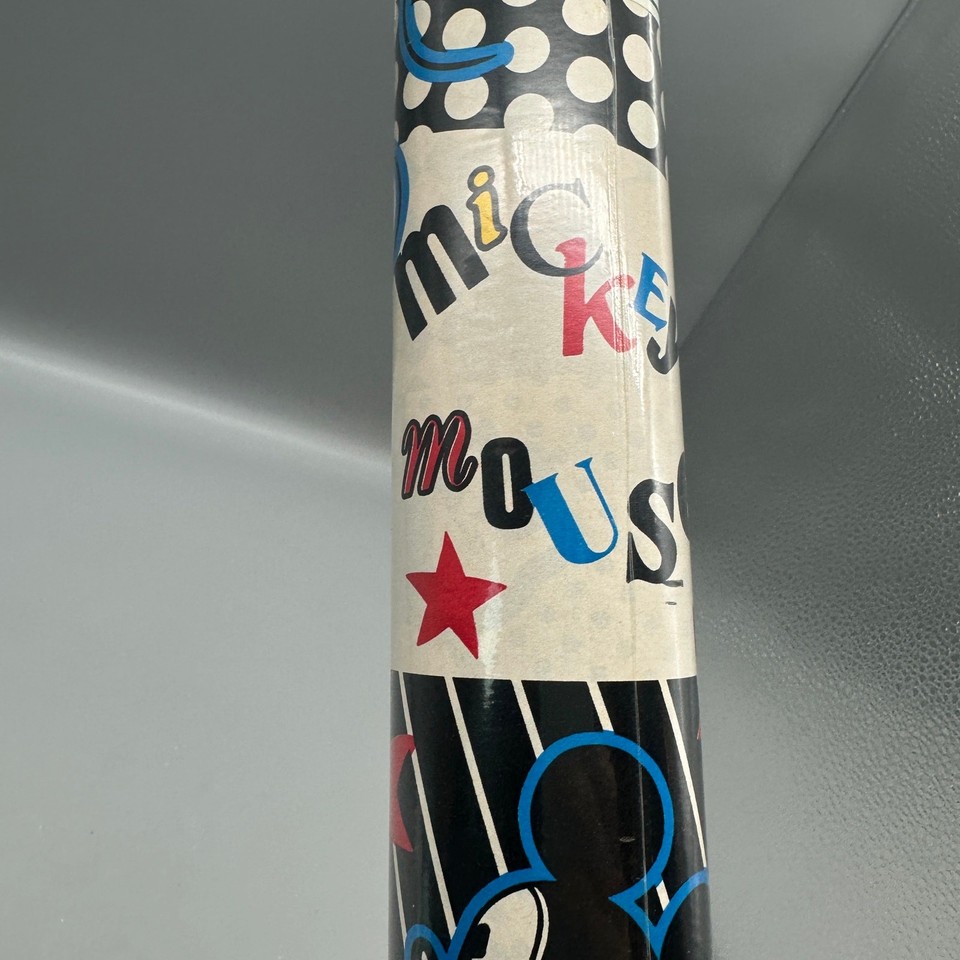 Vintage 1990s Mickey Mouse Wrapping Paper new old stock 60 sq feet Cleo ...