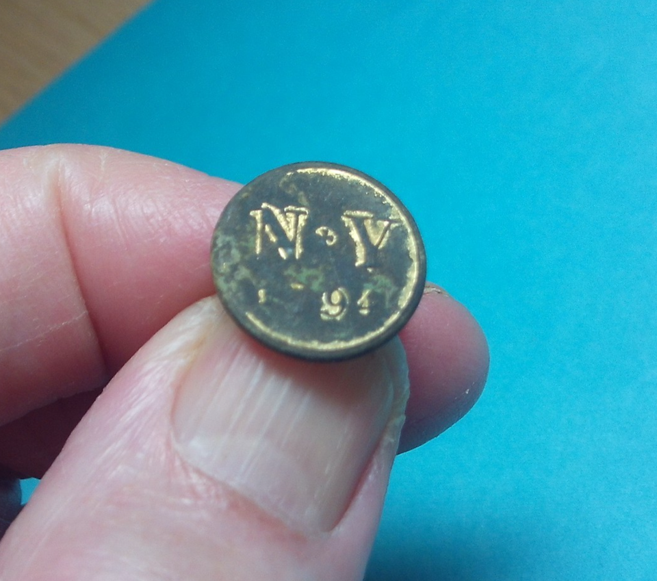 N . Y 1794 early military button metal detecting find | eBay UK