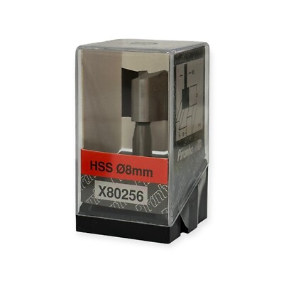 Piranha X80256 8mm HSS Straight Twin Flute Router Bit Cutter D:18mm x L ...