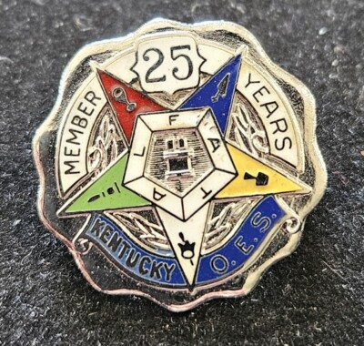 Sterling Silver Pin Kentucky Order Of Eastern Star OES | eBay