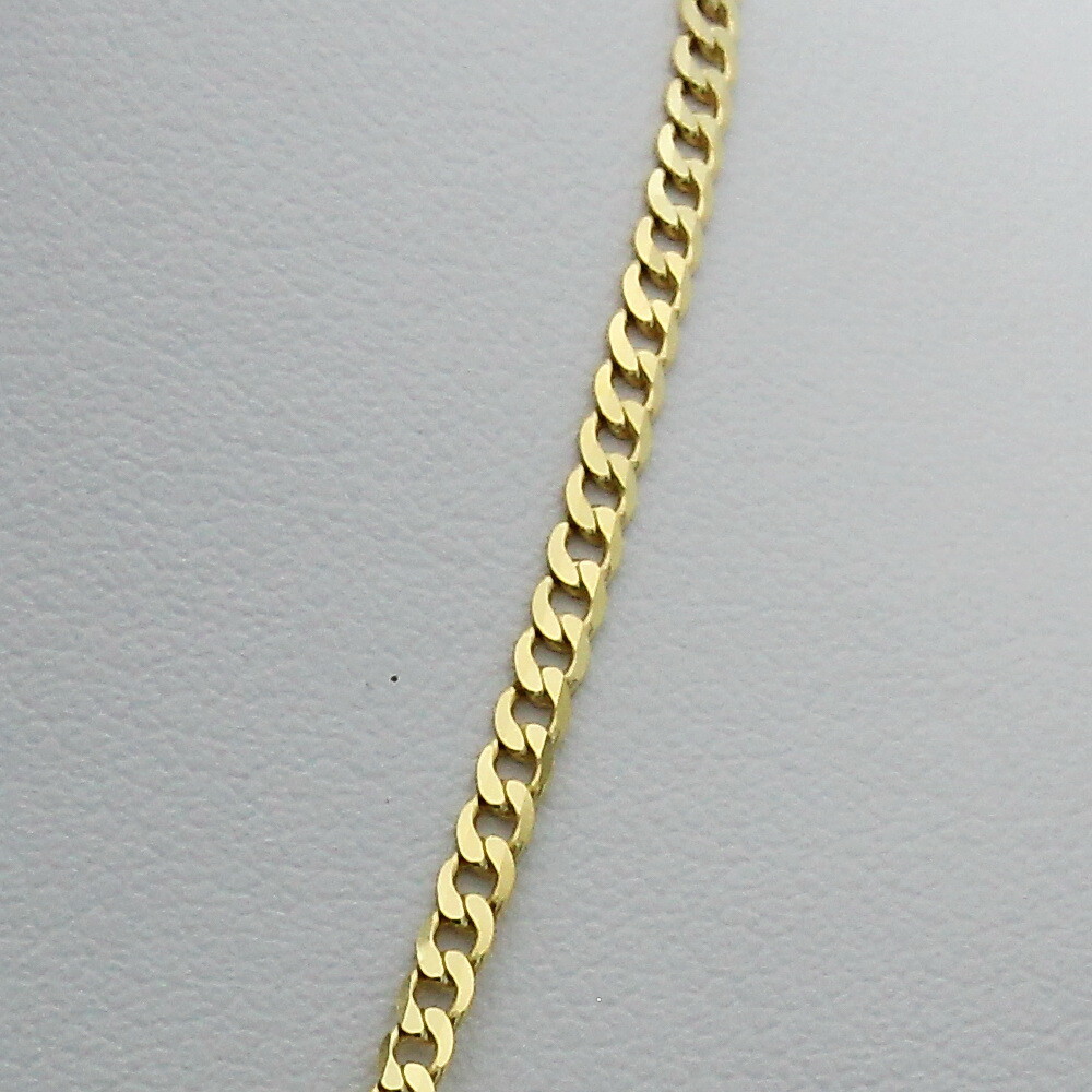 Genuine Brand new Fine Solid 9K Yellow Gold Italian Curb Chain Necklace ...