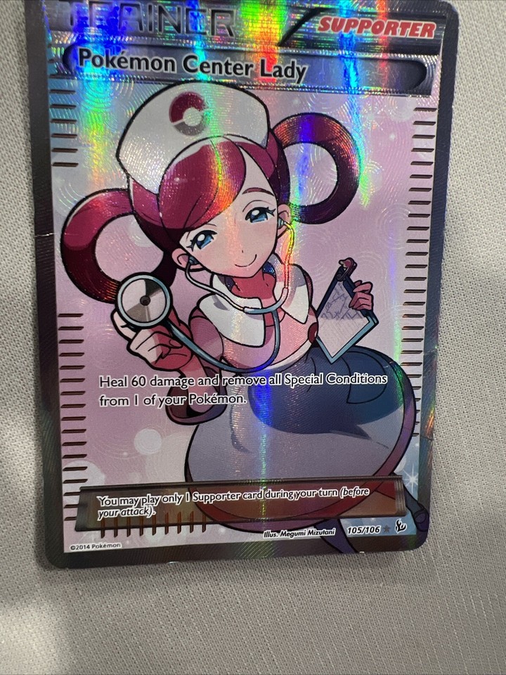 Pokemon Center Lady (105 Full Art) 105/106 Flashfire Holo | eBay