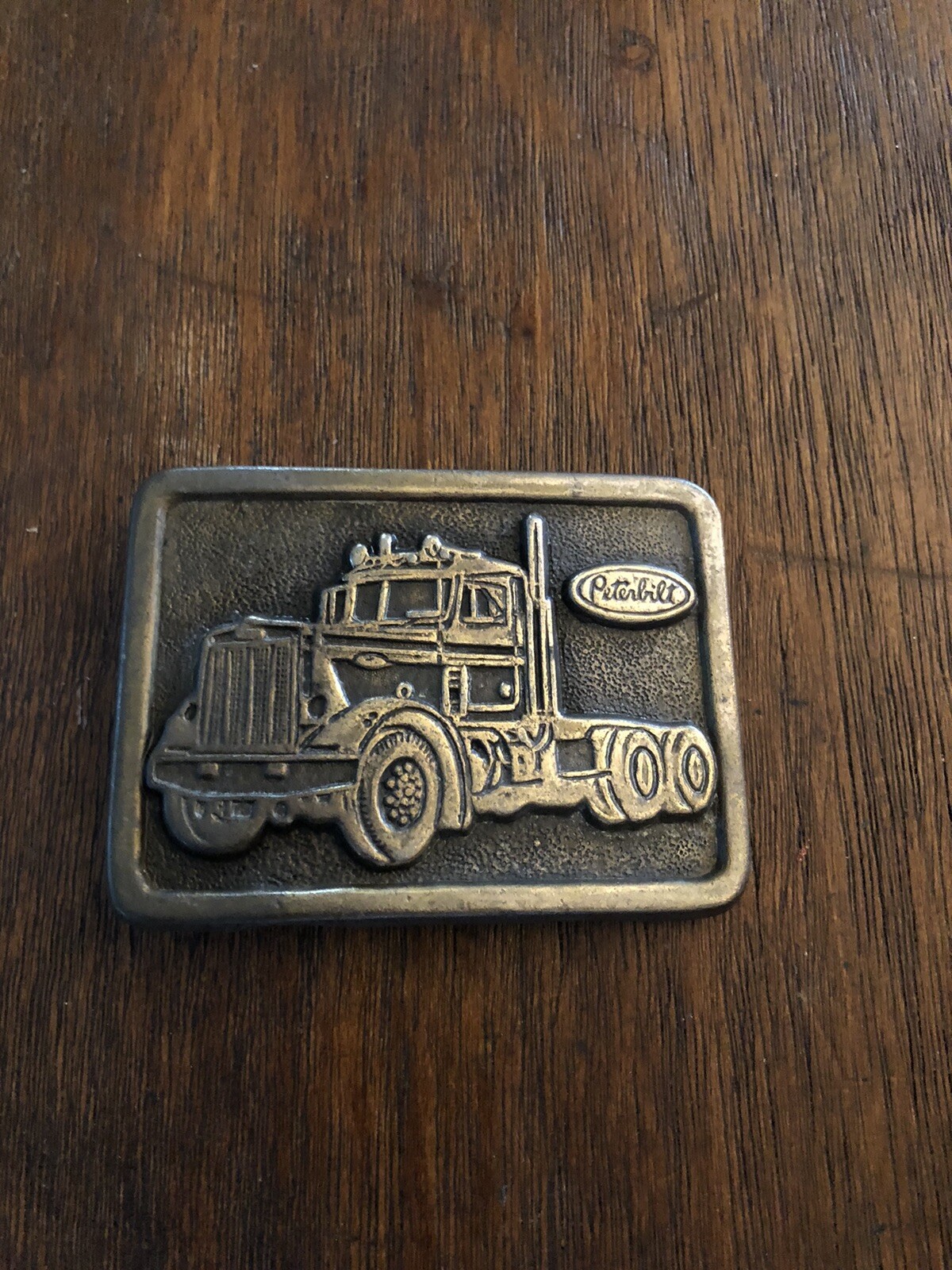 Peterbilt Big Rig Semi Truck Brass rectangular Belt … - Gem