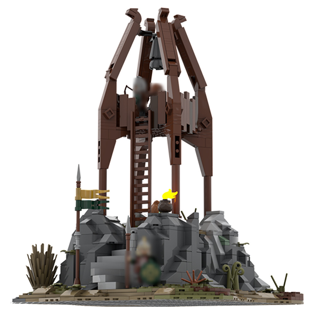 Medieval Archer Tower Model Building Toys Set Minifig Scale 737 Pieces ...