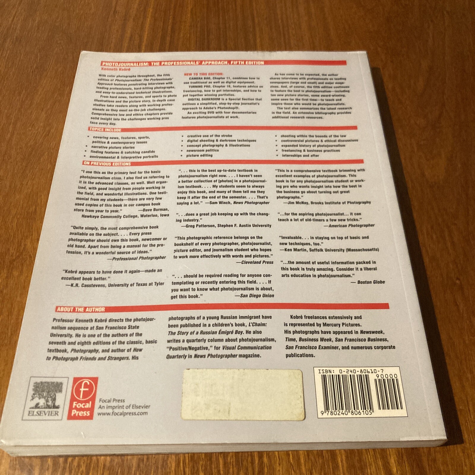 Photojournalism: The Professionals' Approach by Kenneth Kobre ...