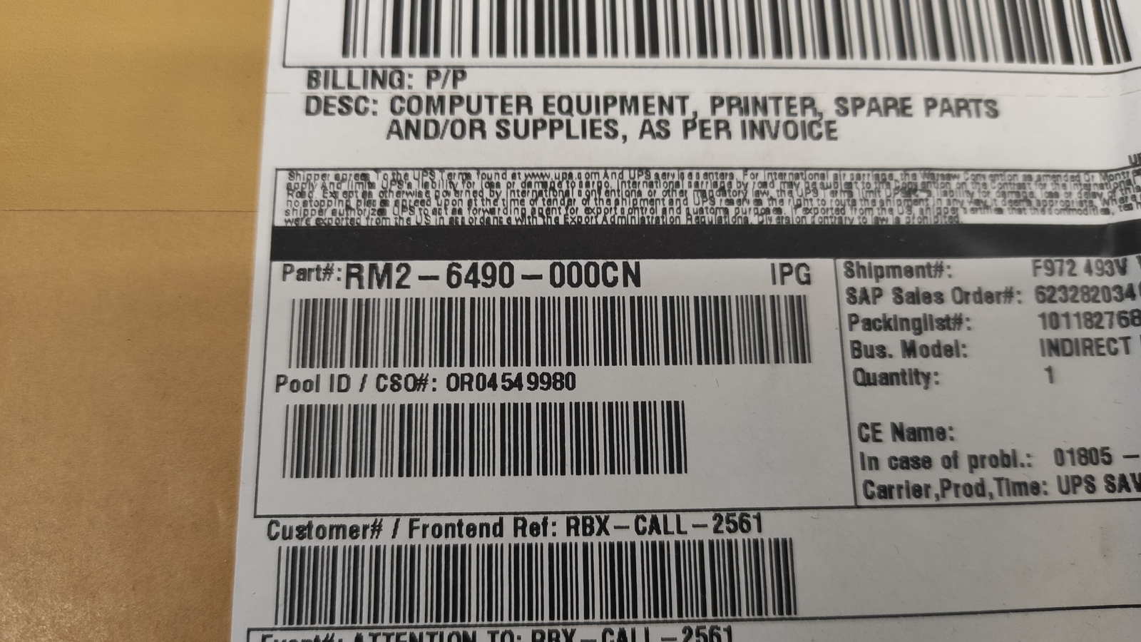 HP PAPER PICKUP ASSY M454, M479 • RM2-6490-000CN | eBay