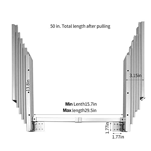 Full Extension Table Slide 50 Inch with Silent Wheels Aluminum ...