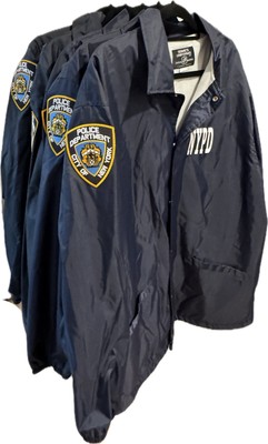 Lot 5x NYPD Studio Costume Prop Windbreaker Jackets Some’s Uniforms S L ...