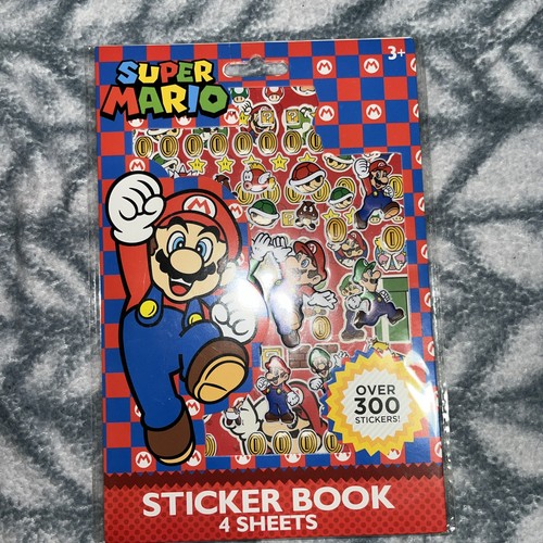 Nintendo Super Mario Sticker Book 4 Sheets with Over 300 Stickers | eBay