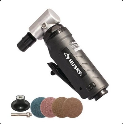 Husky Angle Die Grinder 4-CFM+20000 RPM+1/4"+Rubberized Handle W ...