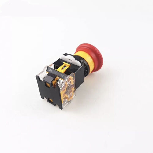 22mm Red E-STOP Switch Emergency Stop Push Button Switch 12-220V | eBay UK