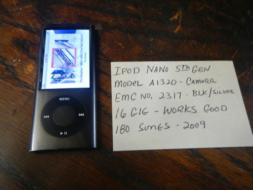 Apple iPod nano 5th Generation Black (16 GB) Space Gray Works Camera ...