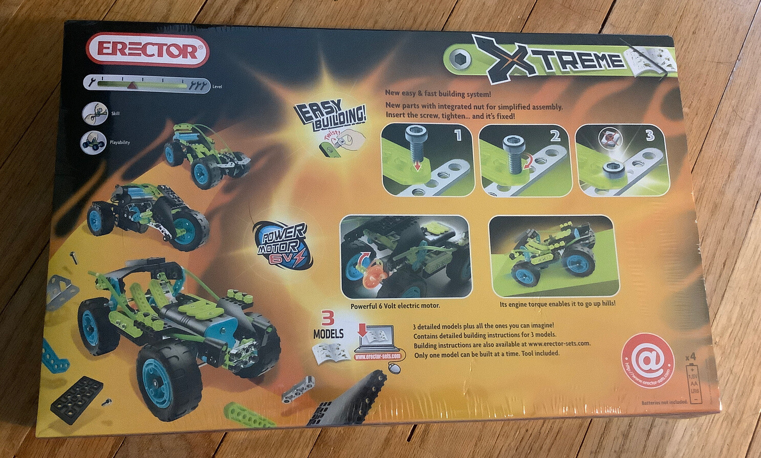 New!! Erector Extreme 3 Model Set - Power Motor - 160+ Pieces | eBay