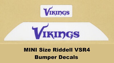 MINI Minnesota Vikings Team Name Bumper Decals for MINI Riddell VSR4 ...