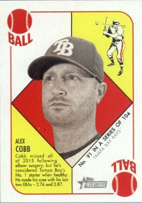 2015 Topps Heritage '51 Collection #91 Alex Cobb | eBay
