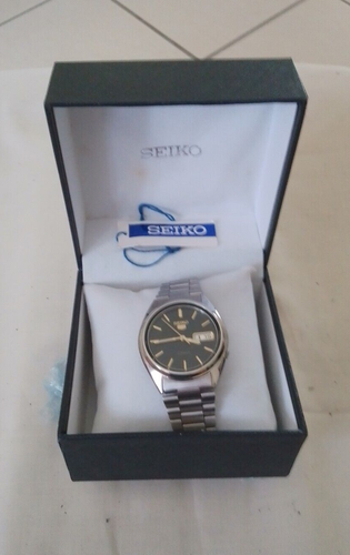 SEIKO - AS NEW- 5SN - AUTOMATIC- WITH SEE THRU BACK - TAGS IN SEIKO BOX ...