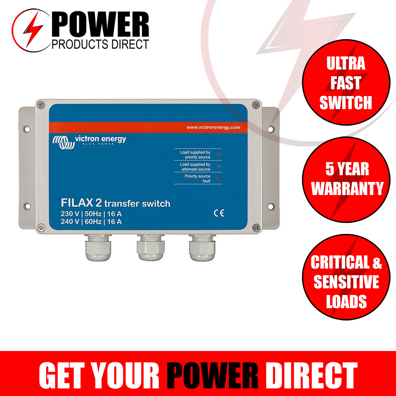 FILAX 2 TRANSFER SWITCH CE 110V/50HZ-120V/60HZ | eBay