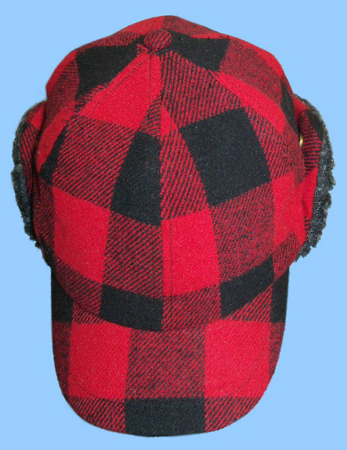 NEW MENS 25 inch RED-BLACK PLAID HAT BASEBALL CAP- 6 PANEL- BERBER ...