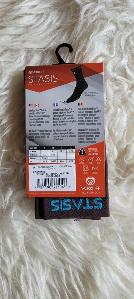 Voxx Life Stasis socks Liner Crew Brown New in Package Small 50% Off | eBay