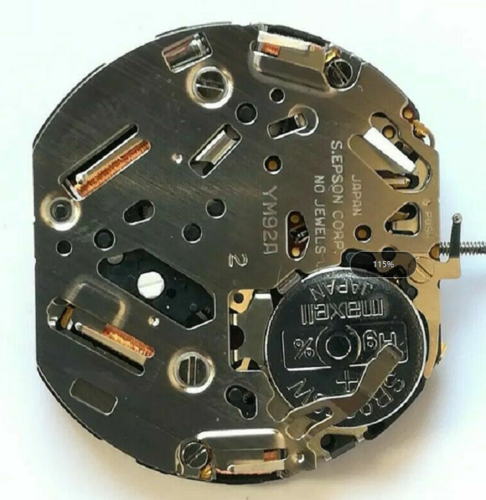 For Hattori Epson TMI YM92 YM92A Watch Quartz Movement 3 Hands 3 EYES ...