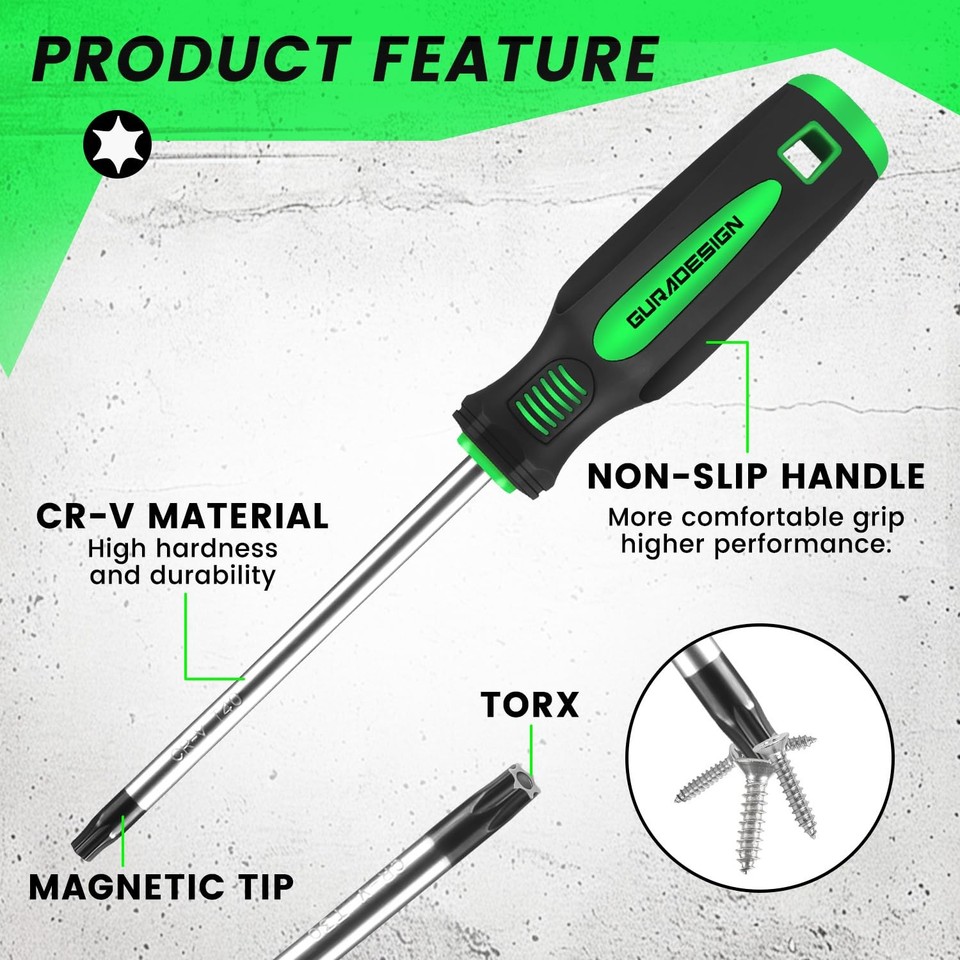 13 Pieces Magnetic Torx Screwdriver Set T5 T40 Star Screwdrivers | eBay