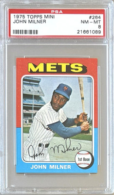 1975 TOPPS MINI #264 JOHN MILNER PSA 8 NM-MT METS | eBay