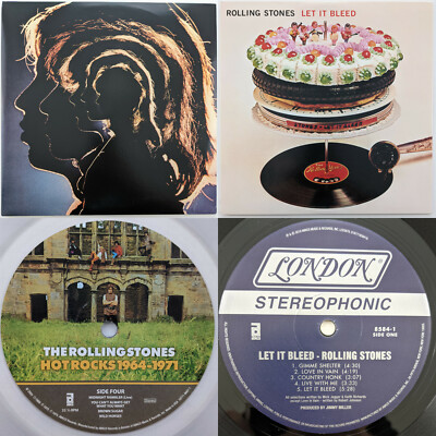 Rolling Stones Vinyl Record Collection w/ Hot Rocks Clear Vinyl - NM ...